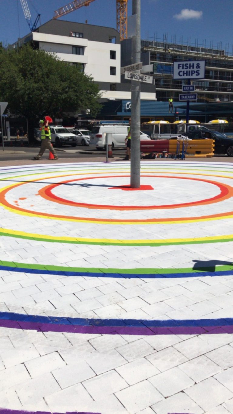 A Rainbow Roundabout in Braddon | HerCanberra