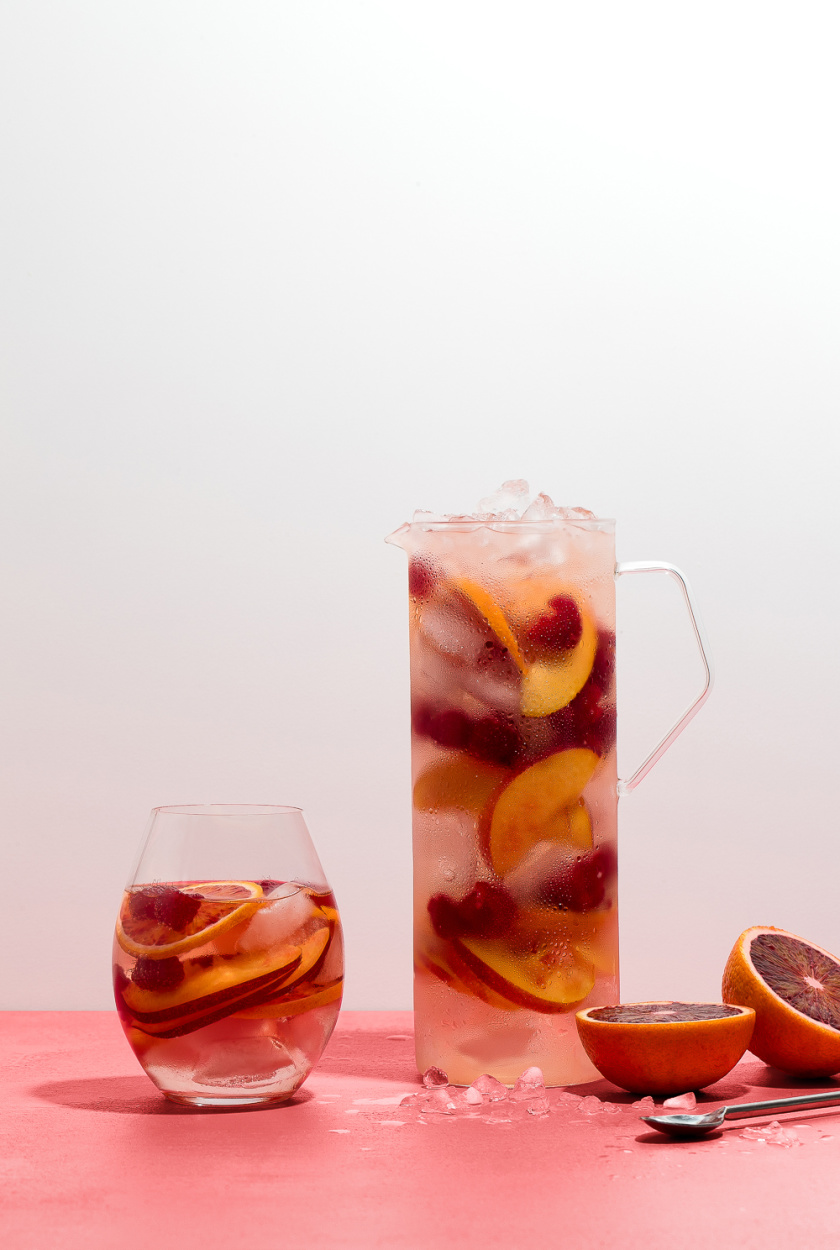 Recipe: Rosé sangria with nectarine, blood orange and raspberries ...